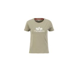 Damen T-Shirt "New Basic T-Shirt BL W", grün, Gr. XS, Alpha Industries, Obermaterial: 100% Baumwolle, Shirts