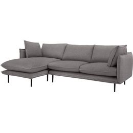 Ecksofa Home Affaire, B:255cm H:88cm T:103cm, grau, Struktur fein (100% Polyester);Filzoptik (100% Polester), Wohnzimmer, Sofas, "Somba L-Form", mit