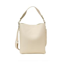 Marc O'Polo MARC O'POLO Damen Umhängetasche "aus genarbtem Rindleder", beige, Leder, Taschen