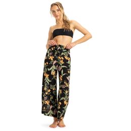 Roxy Damen Strandhose "ALONG THE BEACH PRINTED", grau, Gr. S, Obermaterial: 100% Viskose, Hosen