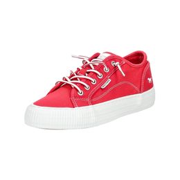 Mustang Shoes Damen Sneaker "Mustang Shoes Sneaker Lederimitat/Textil", Gr. 40, rot, Lederimitat, Textil, Schuhe