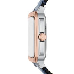 Fossil Herren Quarzuhr "Crosby"blau, rosegoldfarben, Armbanduhren, Armbanduhr, Herrenuhr, Lederarmband, analog, Tag