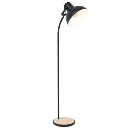 Eglo Stehlampe "LUBENHAM Stehlampe,Vintage, Stahl und Holz, IP20, E27, Wohnzimmerlampe", 1, &Oslash; 0cm H: 160cm, 1 Stk., braun, Wohnzimmer, Leuchten,