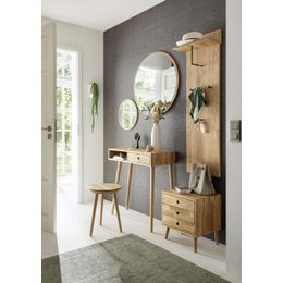 Konsole MCA furniture, B:80cm H:80cm T:35cm, braun, Massivholz, Flur, Sideboards, "Agra", Eiche Massivholz mit Schublade