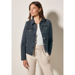 Cecil Damen Jeansjacke, gr&uuml;n, Gr. S, unifarben, Web, 98% Baumwolle, 2% Elasthan, Jacken, aus Baumwolle mit Stretchanteil