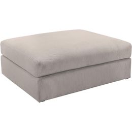 Polsterhocker Home Affaire, B:101cm H:52cm T:97cm, grau, 100% Polyester, Hocker, "Soft&Cosy XL, B: 101 cm", Mega-Hocker, in Cord oder