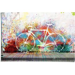 Poster Reinders, B:91,5cm H:61cm, bunt, Papier, K&uuml;che, Bilder, "Graffiti Fahrrad"