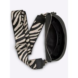 Heine Damen Handtasche, schwarz, Kunstfaser, Kunststoff, Leder, Metall, Polyester, unifarben, Taschen