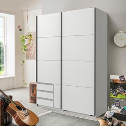 Schwebet&uuml;renschrank wimex, B:135cm H:198cm T:64cm, wei&szlig;, Schr&auml;nke, "Emden", Mit Au&szlig;enschubk&auml;sten