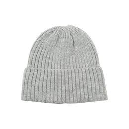 Jack & Jones JACK & JONES Herren Beanie "JACATLAS BEANIE LN", grau, meliert, unifarben, Materialmix, M&uuml;tzen