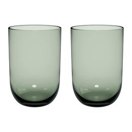 Longdrinkglas "Longdrinkbecher Like Glass 385 ml 2er Set", 2 tlg., gr&uuml;n, LIKE. BY VILLEROY & BOCH, Trinkgef&auml;&szlig;e