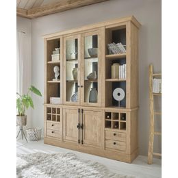 Buffet Home Affaire, B:193cm H:214cm T:42cm, braun, Holzwerkstoff, K&uuml;che, Schr&auml;nke, "Cornwall, K&uuml;chenschrank im Landhausstil, Anrichte, Eiche Dekor",
