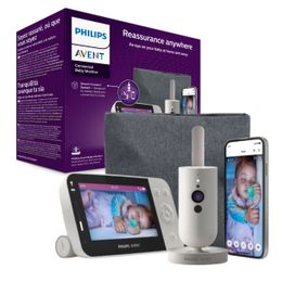 Philips Avent Video-Babyphone "Connected SCD953/26", wei&szlig;, B:10cm H:16,6cm L:20cm, Babyphones, mit Full-HD-Kamera, Reichweite von 400 Metern und