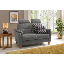 2-Sitzer Home Affaire, B:149cm H:89cm T:89cm, grau, 100% Polyester;Struktur (100% Polyester);Luxus-Microfaser in Lederoptik (100% Polyester), Sofas,