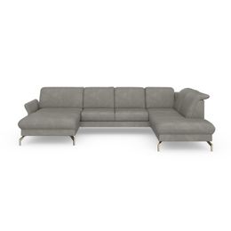 Sit & More Wohnlandschaft SIT & MORE, B:338cm H:84cm T:207cm, grau, Sofas, "Fashion U-Form", wahlweise mit Kopfteilverstellung, Vorziehsitz, motorisch,