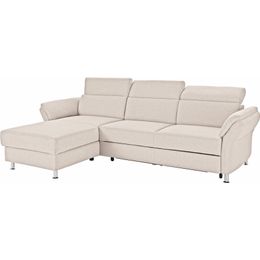 Sit & More Ecksofa SIT & MORE, B:259cm H:97cm T:172cm, beige, Flachgewebe (90% Polyester, 10% Polyamid);Luxus-Microfaser (100% Polyester);Struktur (100%