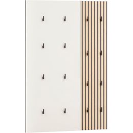 Garderobenpaneel Welltime, B:73,5cm H:109cm T:2,6cm, beige, FSC-zertifizierter Holzwerkstoff, Garderobenpaneele, "Alexa, Breite 73 cm made in