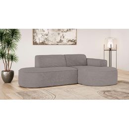 Ecksofa OTTO HOME, B:263cm H:76cm T:159cm, beige, 100% Polyester, Sofas, "ADELLA XL Design-Sofa mit Recamiere rechts/links, 263/159/76 cm", L-Form XL