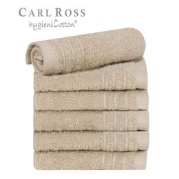 Seiftuch Carl Ross, B:30cm L:30cm, beige, Baumwolle, Waschlappen, "HygieniCotton", mit 2 Aufh&auml;ngekordeln