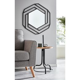 Dekospiegel OTTO HOME, B:64,5cm H:70,5cm T:2cm, schwarz, Metall, Spiegel, "Zandvoort", Wandspiegel