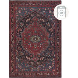Teppich FLAIR RUGS, B:115cm H:4mm L:170cm, rot, Kunstfaser, Wohnzimmer, Teppiche, "Medallion", Waschbar Traditioneller Teppich