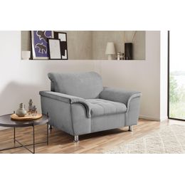 Sessel DOMO collection, B:120cm H:81cm T:105cm, grau, Wohnzimmer, Sessel, "Franzi, zeitlos und elegant, moderne Sitzheftung", wahlweise mit