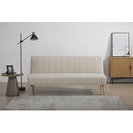 Schlafsofa Inosign, B:180cm T:87cm, beige, Wohnzimmer, Sofas, "LUMINARA Gästesofa, Bettsofa, Couch mit Schlaffunktion, Loungesofa", durch