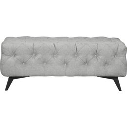 Polsterhocker Home Affaire, B:120cm H:45cm T:80cm, silber, Struktur (100% Polyester);Samtoptik (100% Polyester), Hocker, "Amaury",