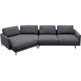 Wohnlandschaft, B:353cm H:91cm T:175cm, schwarz, CREATION BY ROLF BENZ, Sofas, "CR.414 mit Kuschelecke für Wohlfühlkomfort", Wahlweise aus Leder oder