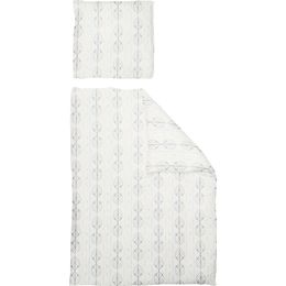 Bettw&auml;sche Adam, grau, Jacquard, Obermaterial: 73% Leinen, 27% Baumwolle, Bettw&auml;sche, "Leinenbettw&auml;sche Wave", aus 73% Leinen & 27% Bio-Baumwolle, 2