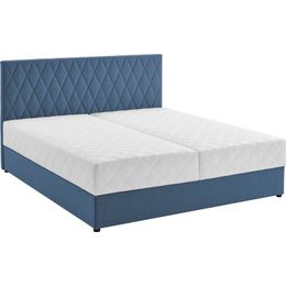Boxbett, L:207cm, blau, ATLANTIC HOME COLLECTION, Bezug Bett: 100% Polypropylene;Bezug Matratze: 100% Polyester, Komplettbetten, ""Benita", OTTOs