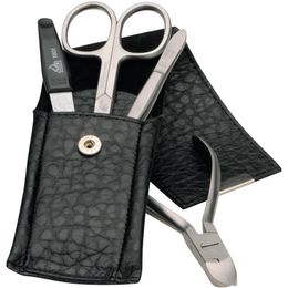 ERBE&reg; ERBE Manik&uuml;re-Etui "Lederetui Travel", B/H/T: 50mm x 130mm 4 Stk., schwarz, B:50mm H:130mm, Nageletuis, Taschenetui, Rindleder, rostfrei