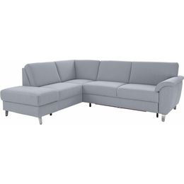 Sit & More Ecksofa SIT & MORE, B:250cm H:87cm T:201cm, grau, Kunstleder SOFTLUX;Luxus-Microfaser (100% Polyester), Wohnzimmer, Sofas, "Texel L-Form", mit