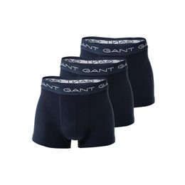 Gant Herren Boxershorts "Boxershort 3er Pack", Gr. M, blau, Obermaterial: 95% Baumwolle CO. 5% Elasthan EL., Unterhosen