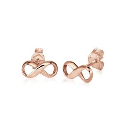 Elli Damen Paar Ohrstecker "Stecker Infinity Unendlichkeit Symbol 925 Silber", onesize, ohne Stein, Silber 925 (Sterlingsilber), rosa, Silber 925