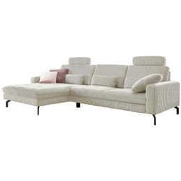 Ecksofa DIE PLANBAR, B:302cm H:87cm T:178cm, beige, 100% Polyester, Wohnzimmer, Sofas, "MP-IN20110 L-Form mit Federkern-Polsterung", optional mit