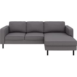 Ecksofa Trendmanufaktur, B:232cm H:81cm T:161cm, grau, 100% Polyester, Wohnzimmer, Sofas, "Watkins, Couch wahlweise mit Schlaffunktion & Bettkasten,