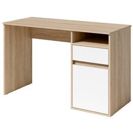 Schreibtisch Home Affaire, B:120cm H:76cm T:53cm, wei&szlig;, Jugendzimmer, Tische, "Tinsley", mit Schublade, und T&uuml;r, Breite 120 x53 cm