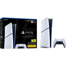 Playstation 5 Konsolen-Set "Digital Edition (Slim) inkl. zweitem DualSense Wireless-Controller", B:35,8cm H:8cm T:21,6cm, schwarz-weiß, Spielekonsolen
