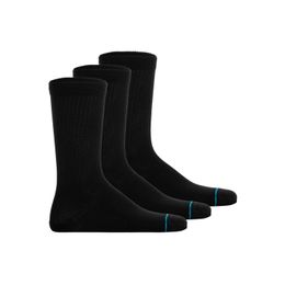 Stance Herren Kurzsocken "Socken Shelter Socken 3er Pack", Gr. 43, schwarz, Obermaterial: 33% Nylon NY. 30% Baumwolle CO. 24% Modal CMD. 10% Lyocell