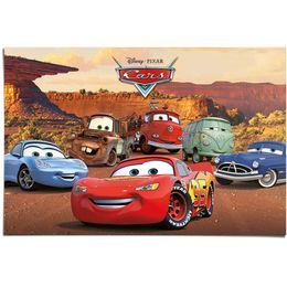 Poster Reinders, B:91,5cm H:61cm, bunt, Papier, Bilder, "Disney`s Cars Charaktere"