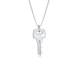 Kuzzoi Damen Kette mit Anhänger "Herren Venezianer Schlüssel Key 925 Silber", 55, ohne Stein, Silber 925 (Sterlingsilber), L: 55, silber, Silber 925