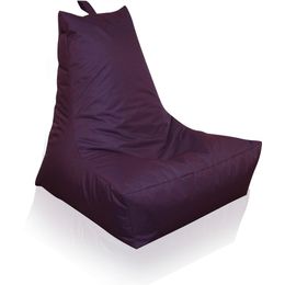 Sitzsack Kinzler, B:100cm H:80cm, lila, Polyester, Kinderzimmer, Sitzsäcke, "Lounge", Loungesessel, Uni Farben, mit Rückenlehne, Outdoor geeignet