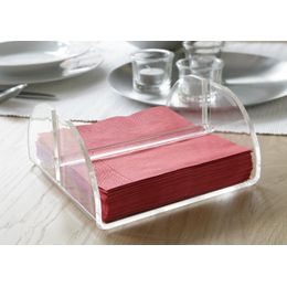 Ruco Serviettenhalter "Acryl-Halter", B:18cm H:5cm L:18cm, rot, Serviettenhalter, Serviettenspender, modern, Made in Germany