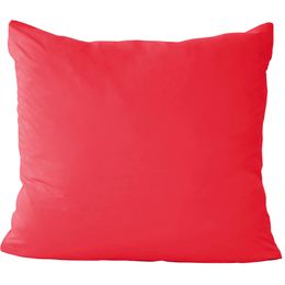 Kissenbezug Primera, B:80cm L:80cm, rot, Feinjersey, Obermaterial: 100% Baumwolle, Kissenbez&uuml;ge, "Primera Mako-Feinjersey Kissenbezug im Doppelpack",