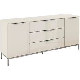 Kombikommode Rauch, B:160cm H:72cm T:42cm, beige, Holzwerkstoff, Schlafzimmer, Sideboards, "Kommode T&uuml;rkommode Sideboard Kombikommode FLIPP mit