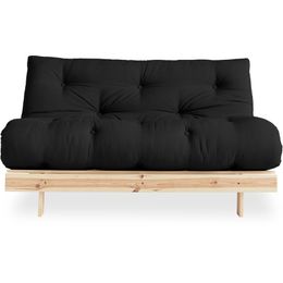 Daybett Karup Design, B:140cm H:85cm, grau, Daybetten, "Daybett Roots Schlafsofa – Gästebett & Sofa aus FSC-Kiefer", Inkl. Futonmatratze, in mehreren