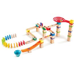 HAPE Baby Kugelbahn "Rasante Murmelbahn mit Domino", bunt, Holz, Kunststoff, Kugelbahnen