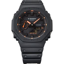 Casio G-SHOCK Herren Chronograph, schwarz, Armbanduhren, Quarzuhr,Armbanduhr,Herrenuhr,digital,bis 20bar wasserd. Resinarmband