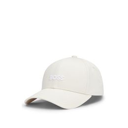 BOSS Herren Baseball Cap "Zed", weiß, bestickt, unifarben, Twill, Baumwolle, Caps, mit Logostickerei, Unisex